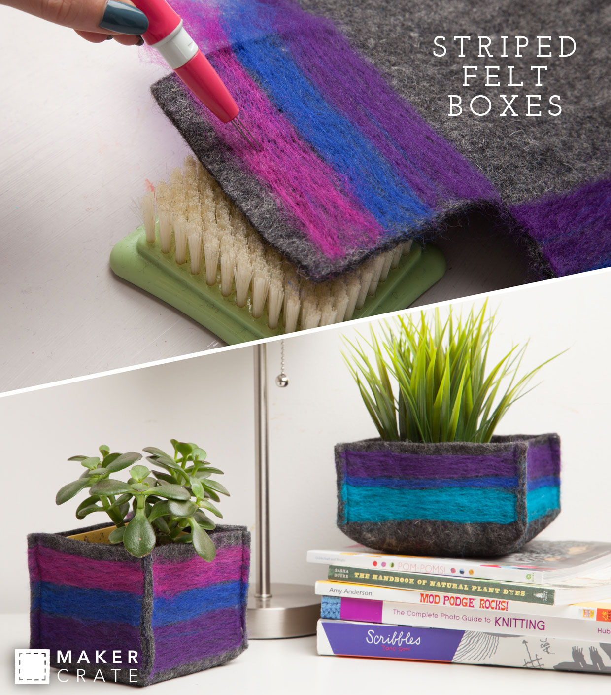 Striped Felt Boxes | Maker Crate