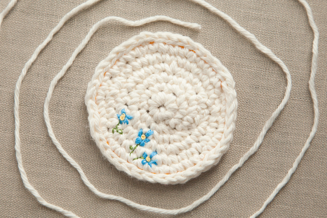 Crocheted Embroidered Coasters | Maker Crate